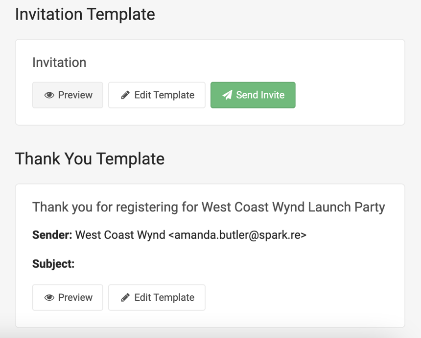 RSVP Event Dashboard